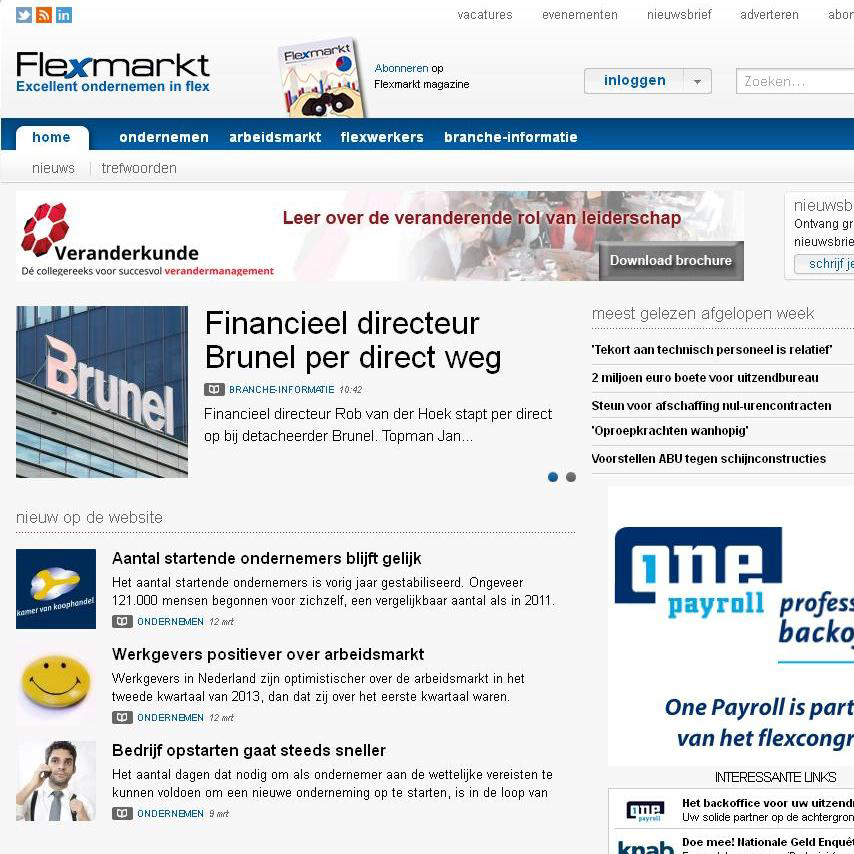 Vernieuwde website - Flexmarkt